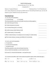 FAST Discrete Structures Assignment 1 FAST NUCES Karachi Discrete