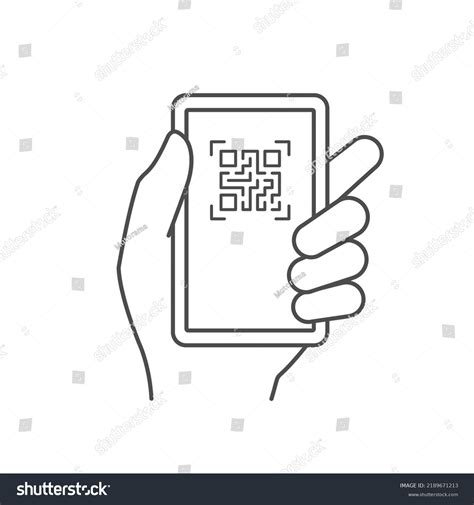 Qr Code Scan Line Icon Stock Vector Royalty Free Shutterstock