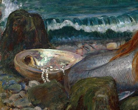 A Mermaid By John William Waterhouse Art Print Vintage Mermaid Oil