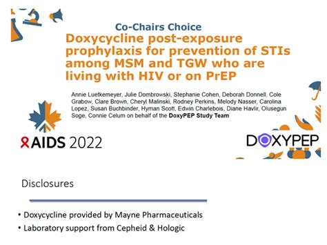 Doxycycline PEP Cuts Bacterial STI Rate Over After Condomless Sex