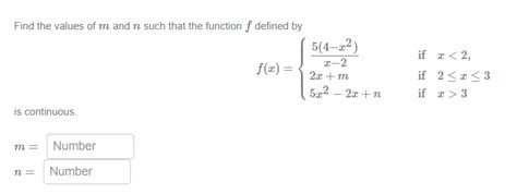 Solved How Can I Find The Values Of M And N And What Are The Chegg Com