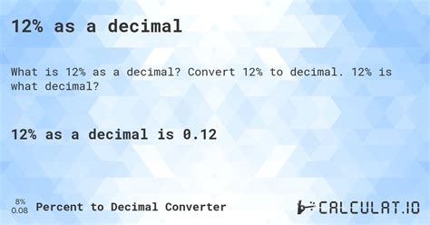 12 As A Decimal Calculatio