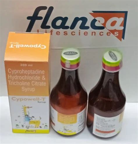 Cyprohaptadine Hydrochloride Tricholine Citrate Sorbitol Syp 200 Ml At Rs 115 Bottle In Kangra