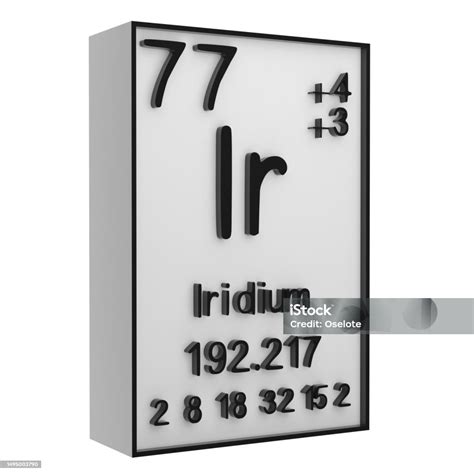 이리듐 화이트 블랙 그라운드에 원소 주기율표의 인 화학 원소의 역사 원자 번호와 기호를 나타냅니다 3d 렌더링 0명에 대한 스톡 사진 및 기타 이미지 Istock