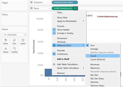 Tableau Histogram Chart