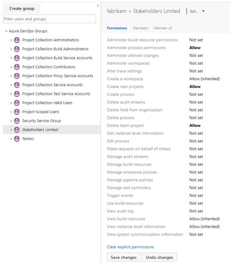 組織レベルまたはコレクション レベルでアクセス許可またはグループ メンバーシップを変更する Azure Devops