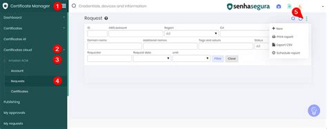 How To Access Amazon Acm Request Report Certificate Manager Senhasegura Community
