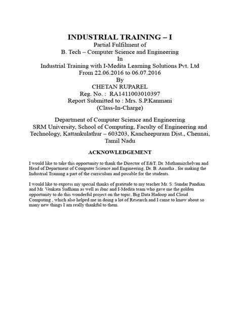 industrial training report pdf big data cloud computing