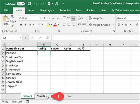 How To Create Drop Down Lists Using Data Validation In Microsoft Excel