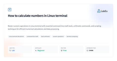 How To Calculate Numbers In Linux Terminal Labex