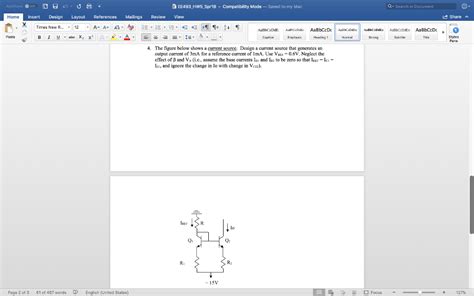 Solved The Figure Below Shows A Current Source Design A Chegg