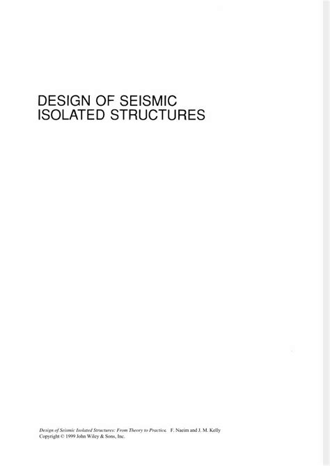 Pdf Design Of Seismic Isolated Structures From Theory To Practicea Pdf Dokumen Tips