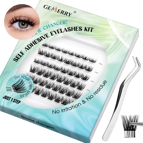 Self Adhesive Eyelashes Reusable 48pcs Cluster Lashes Diy Lash Extension Kit Individual Lashes