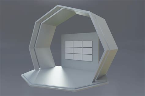 Premium Photo A Silver Hexagon Table With A White Background