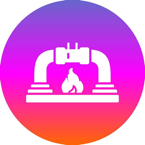 Gas Pipeline Circle Multi Circle Glyph Gradient Circle Icon Design