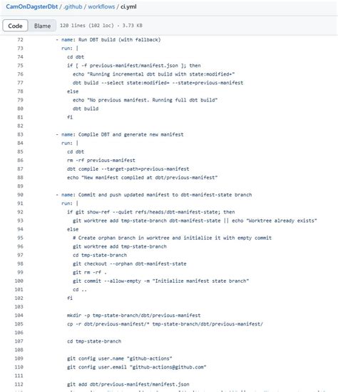 Dbt Core Github Slim Ci With Separate Branch For State Comparison Cam Martin Posted On The