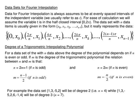 Ppt Fourier Interpolation Powerpoint Presentation Free Download Id