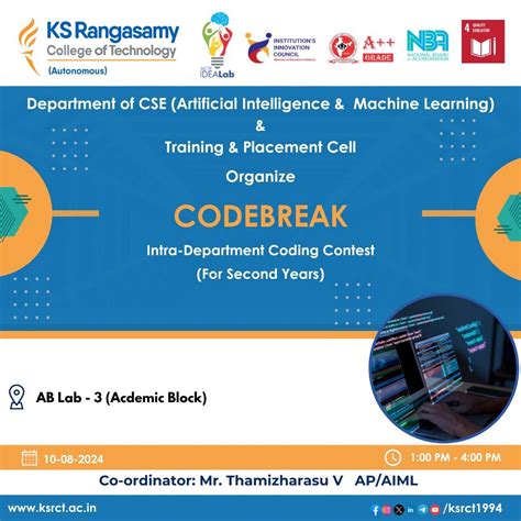 Iic Ksrct On Linkedin The Department Of Cse Artificial Intelligence And Machine Learning And…
