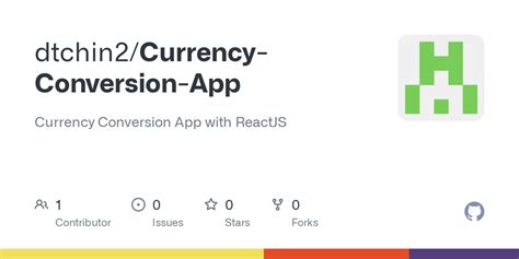 Github Dtchin2currency Conversion App Currency Conversion App With