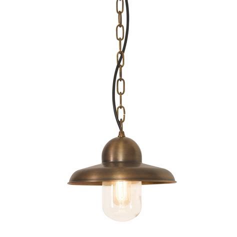 Somerton Ch Br Somerton Outdoor 1 Light Chain Lantern Aged Brass