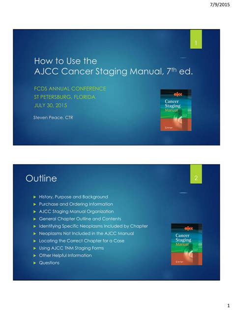 Pdf Introduction How To Use The Ajcc Tnm 7th Ed Manual · 792015 2 History Purpose And