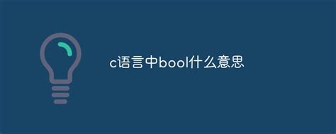c语言中bool什么意思 叮当号