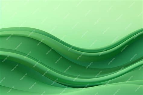 Simple Light Green Waves Simple Template Abstract Background Premium Ai Generated Image