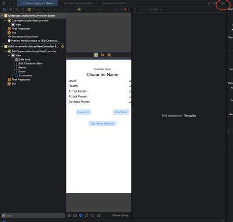Ios Storyboard Assistant Editor Stopped Showing Associated File Stack Overflow