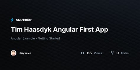 tim haasdyk angular first app stackblitz