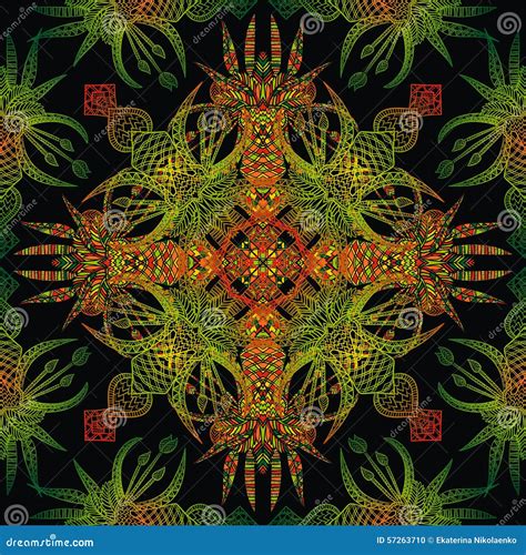 Vector Aztec Geometric Seamless Pattern Background With A Latin American Ornament Stock Vector