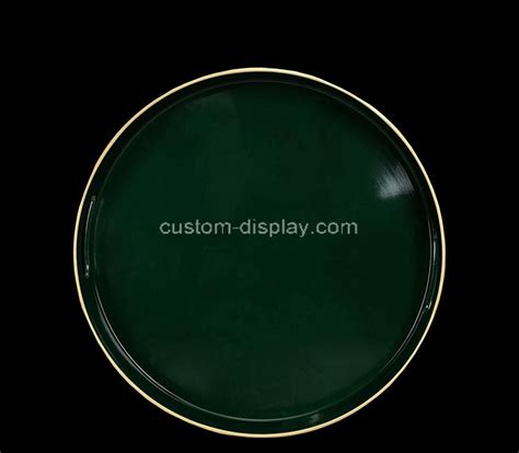 Custom Plexiglass Round Coffee Tray With Handles
