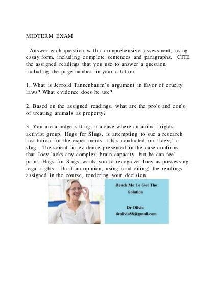 MIDTERM EXAM Answer Each Question With A Comprehensive Assessme PDF