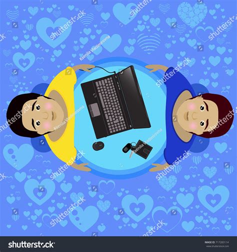 Sex Minority Concept Gay Computer Table Stock Vector Royalty Free 717283114 Shutterstock