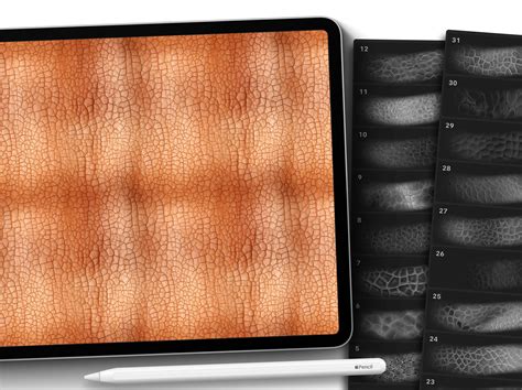 100 Procreate Human Skin Textures Digital Download Etsy