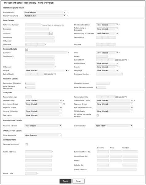 Adding New Beneficiaries Amend Beneficiary Allocations
