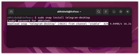 Install And Use Official Telegram Desktop Client In Linux