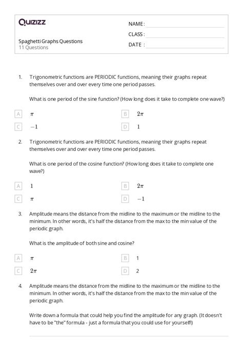 50 Graph Sine Functions Worksheets For 10th Grade On Quizizz Free