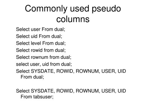Ppt Database Objects User Schema Dcl Oracle Dictionary Powerpoint