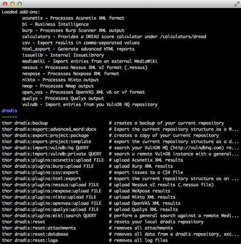 Rest Api Command Line Interface And Scripting Dradis Framework