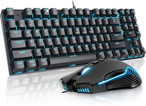 Amazon Com Aimzone Keyboard And Mouse Wired Ergonomic Gaming Keyboard And Mouse Combo