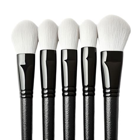 Professional Makeup Brushes With Soft Bristles And Black Handles