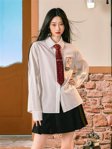 Wizard School Insignia Embroidered Striped Shirt ストライプシャツ ライトブルー ホグワーツ