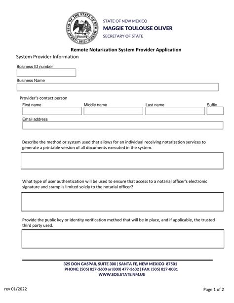 New Mexico Remote Notarization System Provider Application Fill Out Sign Online And Download