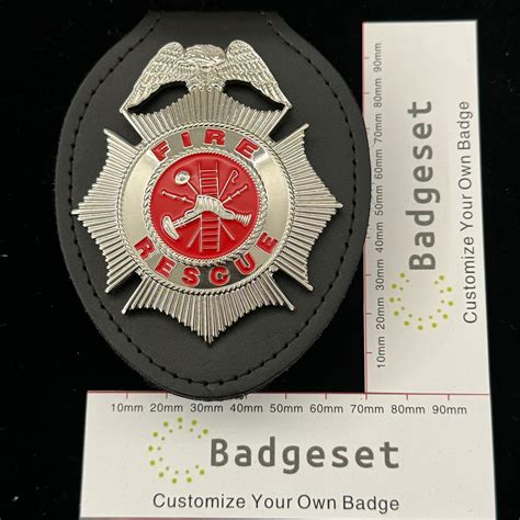 Fire Rescue Badge Replica Movie Props Badgesets