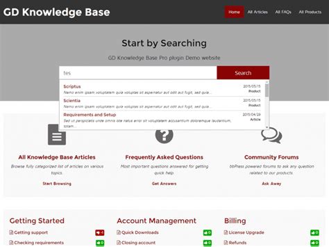 New Plugin Gd Knowledge Base Pro Dev4press Blog Plugins
