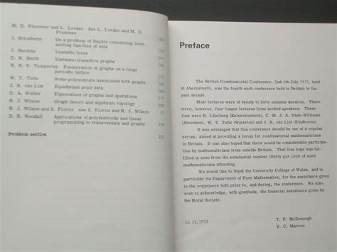Combinatorics Proceedings Of The British Combinatorial Conference 1973