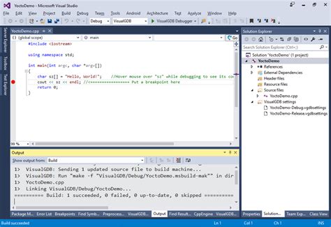 Using Visualgdb With Yocto Toolchains Visualgdb Tutorials