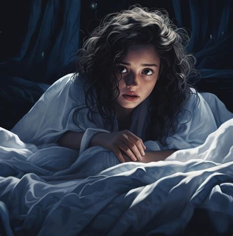 Premium Ai Image A Woman Laying In A Bed With A White Sheet And A
