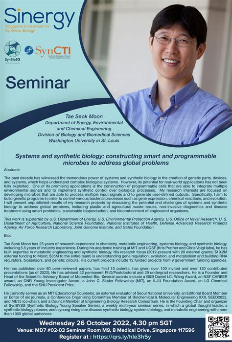 Sinergy Seminar Dr Tae Seok Moon Syncti