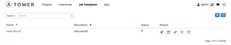 10 Job Templates — Ansible Tower User Guide